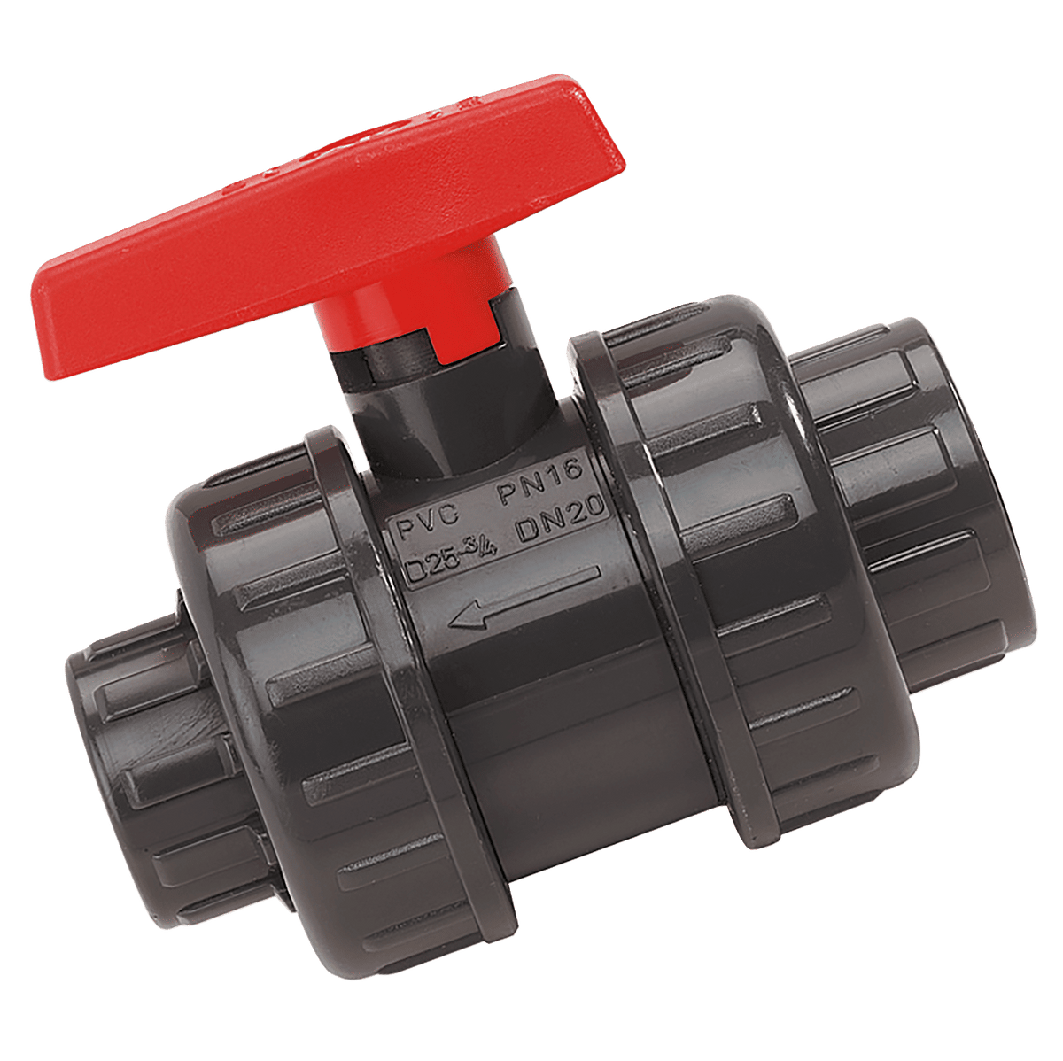 FT Pro - 2020-0424 1/2" BSPP Plastic Ball Valve Threaded EPDM Seal