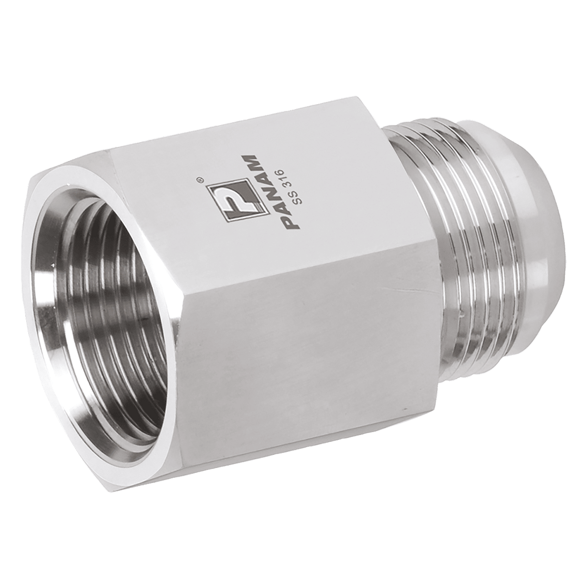 PANAM 18MM OD X 1" BSPP Female SS 37° JIC 230BM18G1 | FluidAirFittings