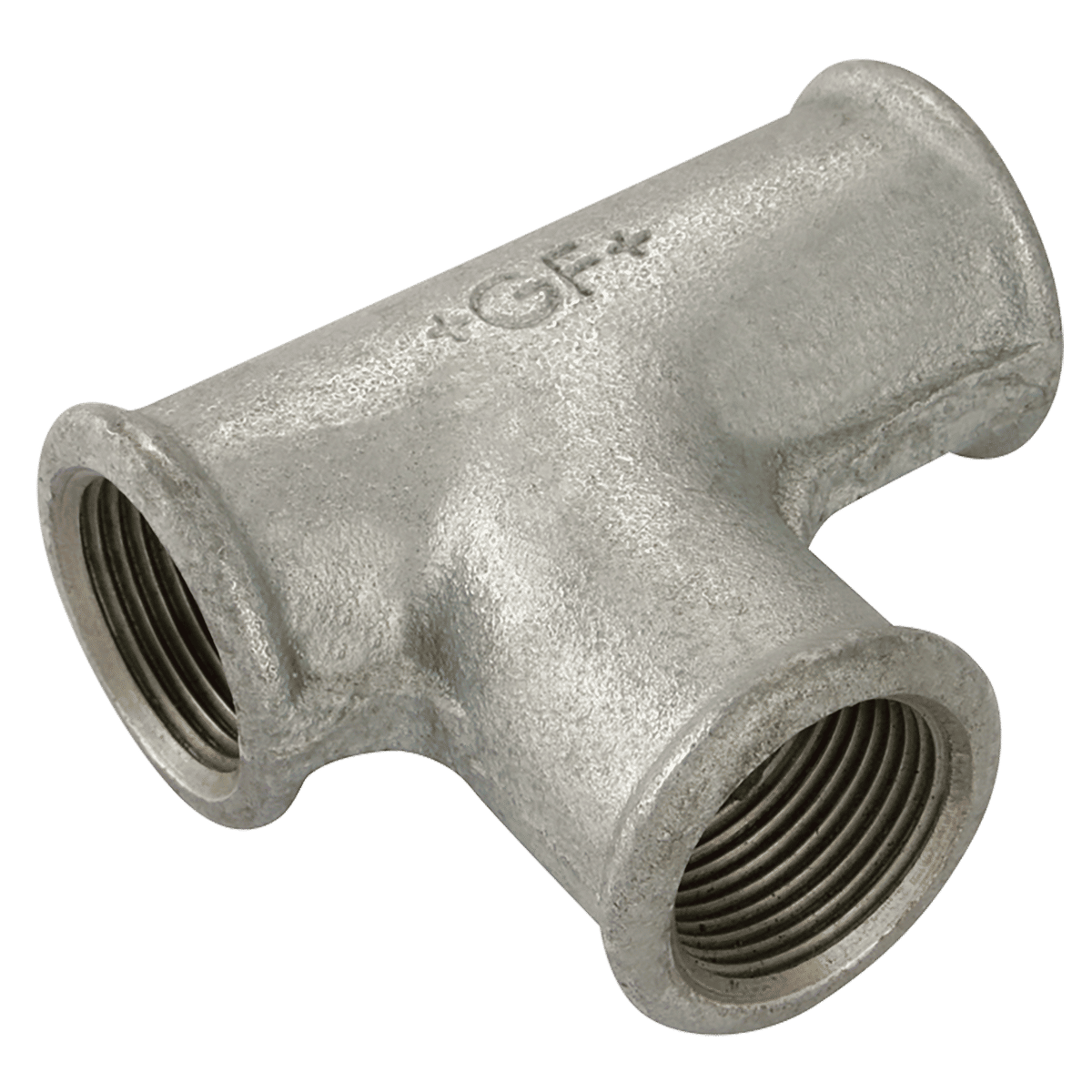 GF 3/4" X 1/2" X 1/2" BSPP Pitcher Tee Galvanised GF131G GF131-34-12-12 ...