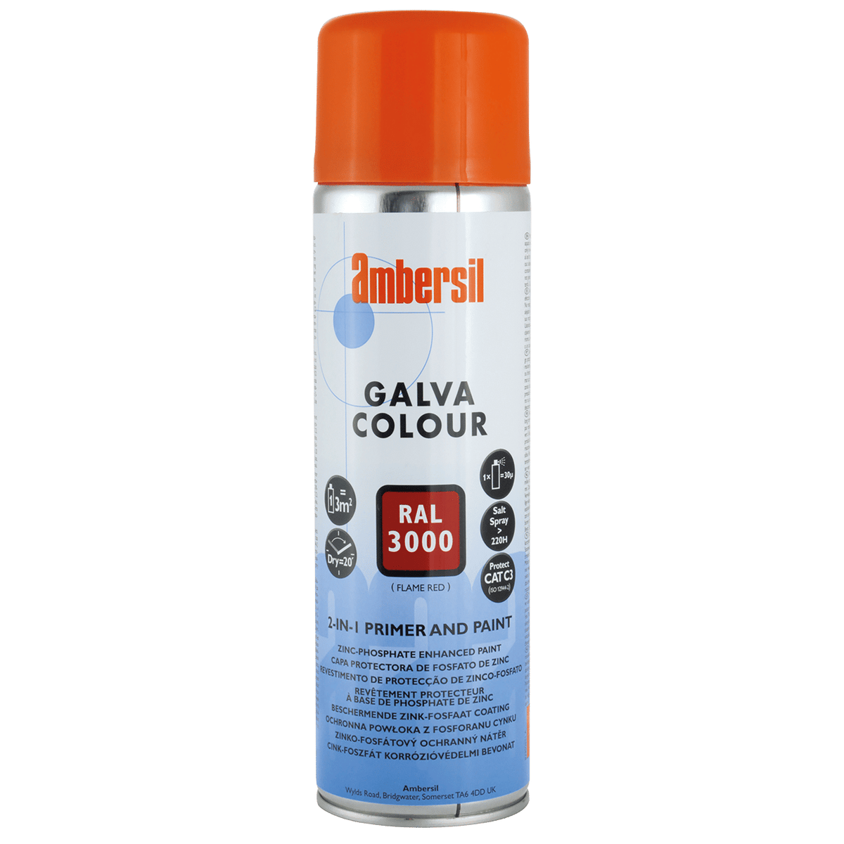 Ambersil 2 in 1 Primer Galvanise Paint Red 500ML 6190011531 ...