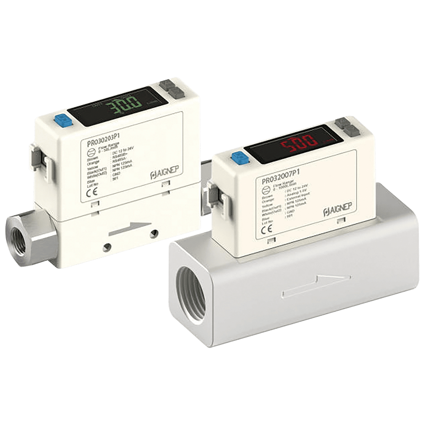 Aignep Digital Flow Pressure Sensor PR03 0-200 L/Min Thread 1/4" Output ...