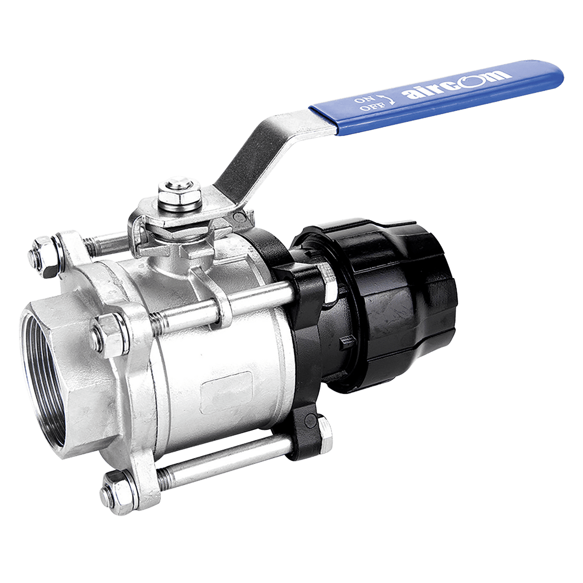 Aircom SS Ball Valve Female G2" to Tube 50MM QLVAINOXMF050168 ...