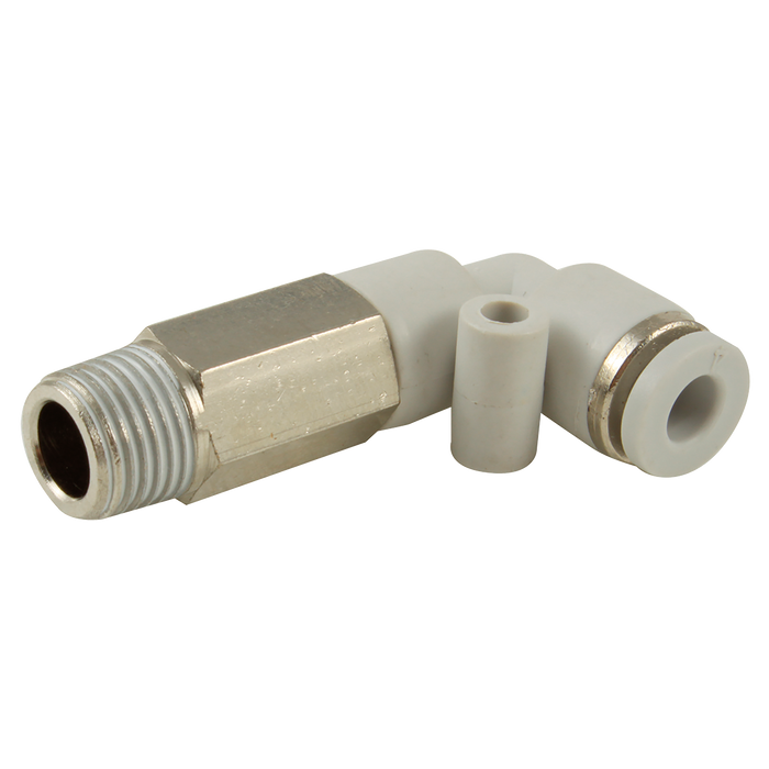 Kelm 2175-0943 - 6mm x M5 Male Stud Elbow Extended | FluidAirFittings