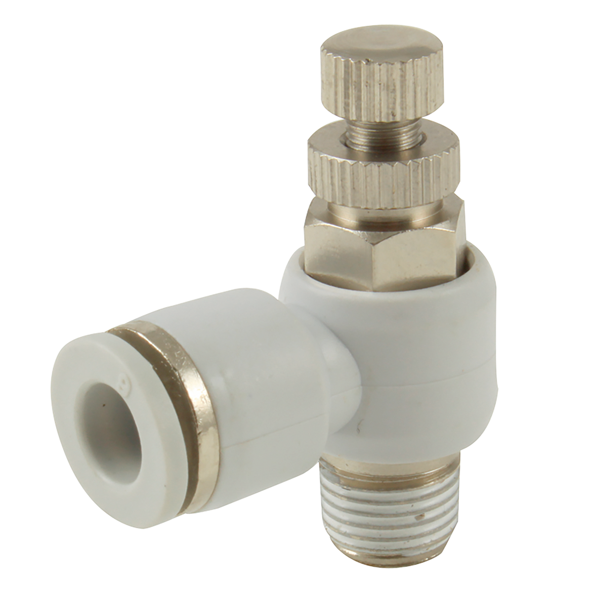 Kelm 2175-1142 - 1/4" BSPT Male x 8mm O/D Speed Control Valve | FluidAirFittings