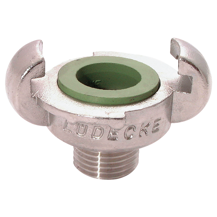 Ludecke EKA12V - Din3489 S/S Claw Coupling Male 1/2" — FluidAirFittings
