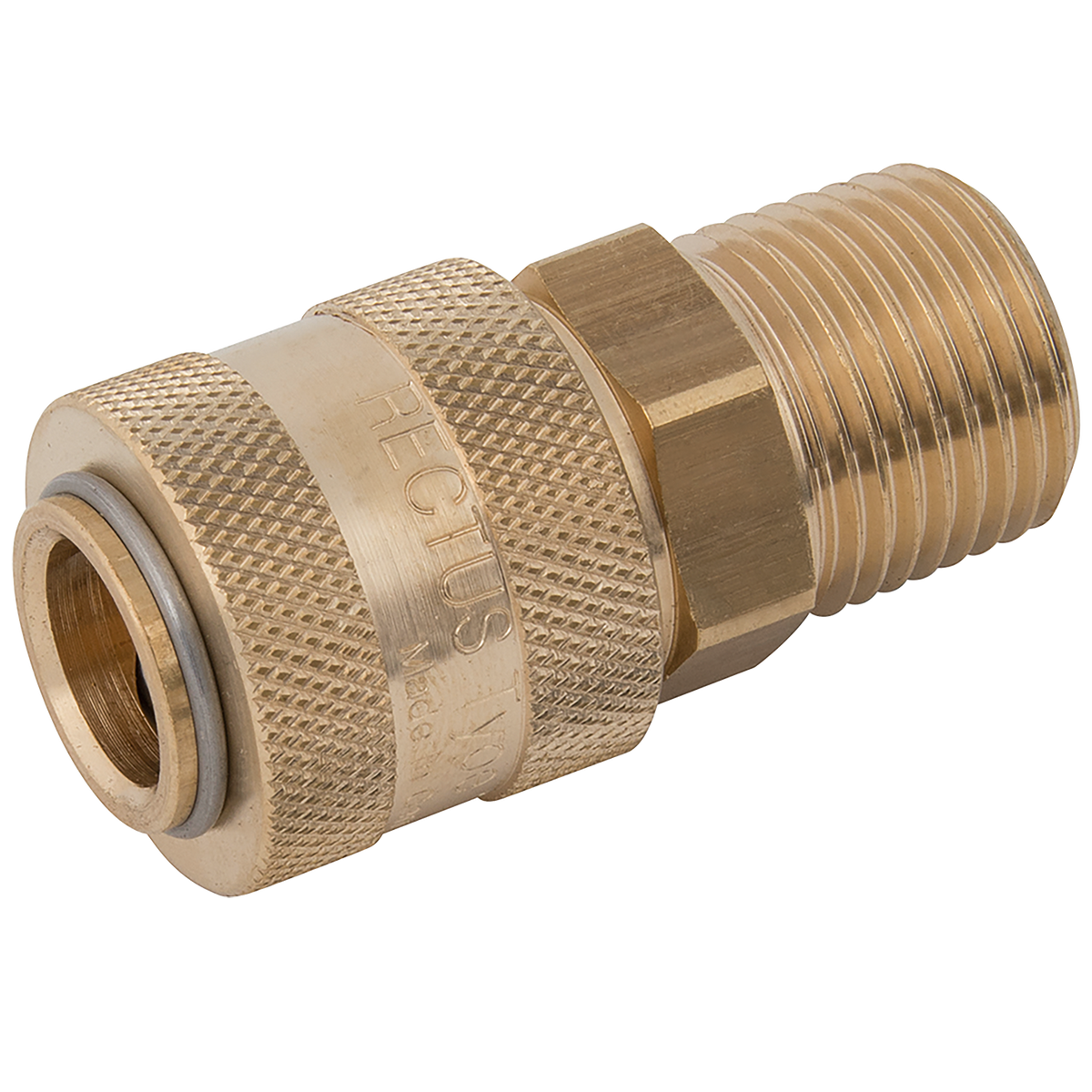 Parker Rectus Tema 13KAAK13MPX - 1/4" BSPT Male Coupling — FluidAirFittings
