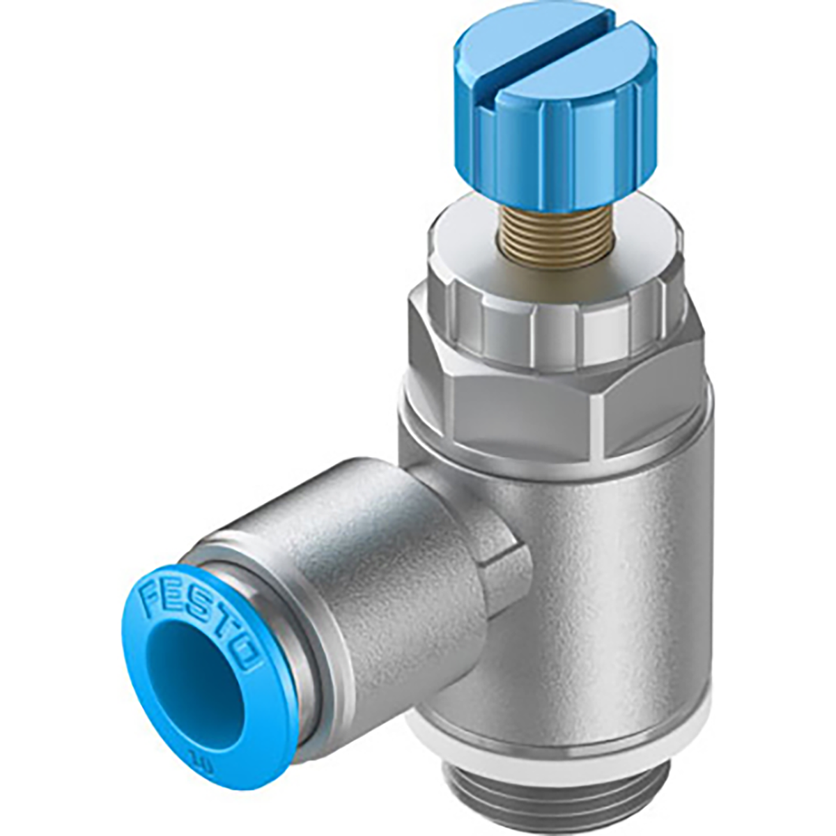 Festo 534344 - Grla-1/2-Qs-12-Rs-D Flow Cont Valve | FluidAirFittings