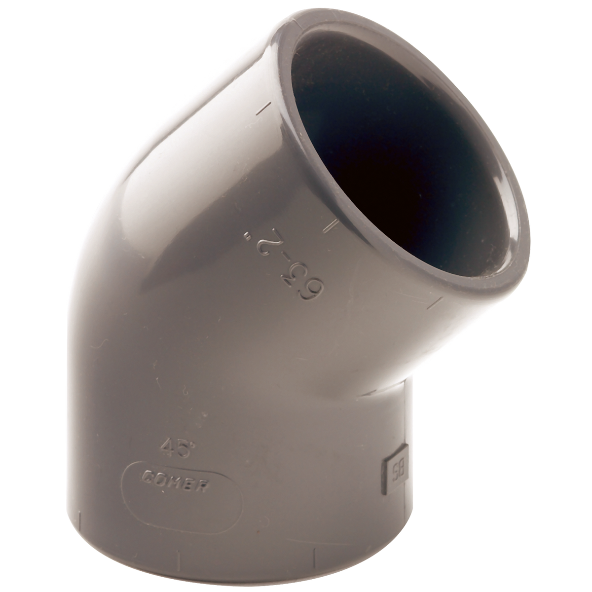 Comer EE-45-225-UPVC - 225mm UPVC 45° Elbow | FluidAirFittings