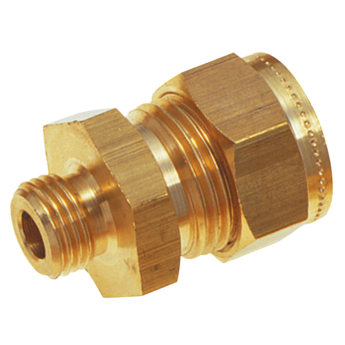 Wade Equivalent 1063 - 1/4" BSPP Male x 1/4" O/D Male Stud Coupling