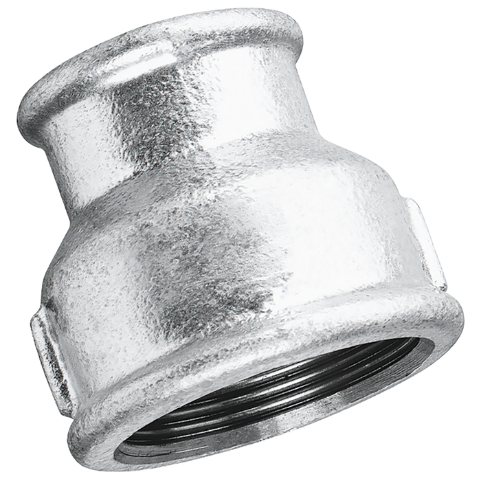 FTM MI240-12-38 - 1/2"x 3/8" BSP Reducing Socket Galvanised — FluidAirFittings