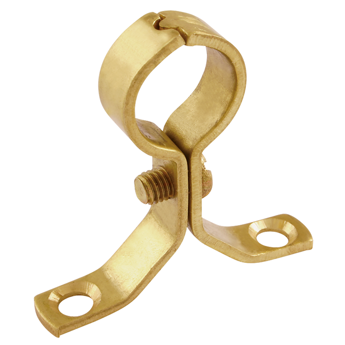 C-Cure EPS-SOPB54-S - 54mm O/D Pipe Clip Screw-On Brass | FluidAirFittings
