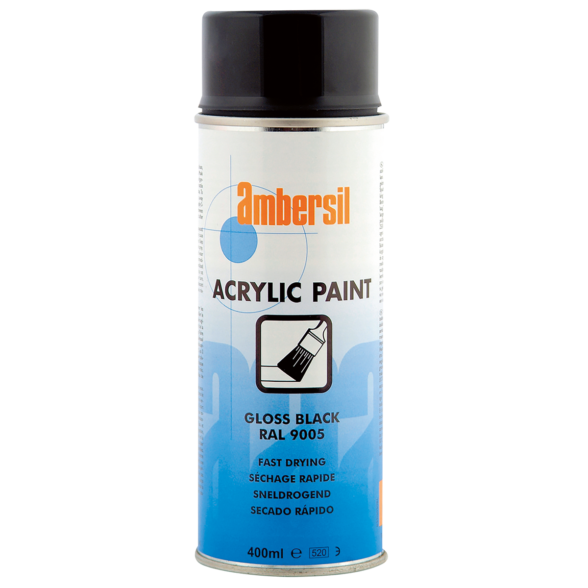 Ambersil Acrylic Paint 400ML Gloss Black RAL9005 6180400002 ...