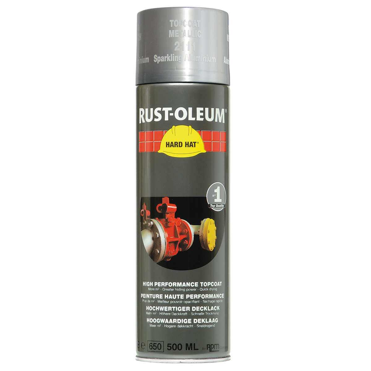 Rust-Oleum RUS-2115 - Topcoat 500Ml Spray Silver/Aluminium ...