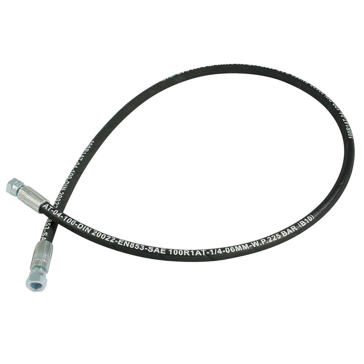 1BFF44-750 - R1 Flexible Oil Line 1/4" F/F x 750mm | FluidAirFittings