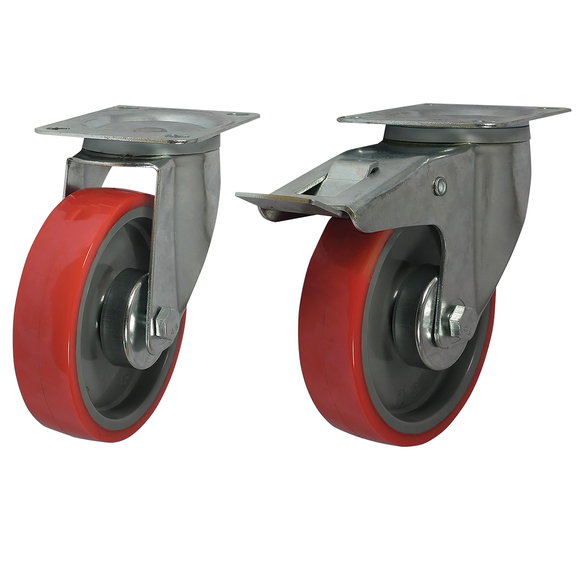 MSV160PN1B - Red Poly Tyre 160mm Swv 300Kg | FluidAirFittings