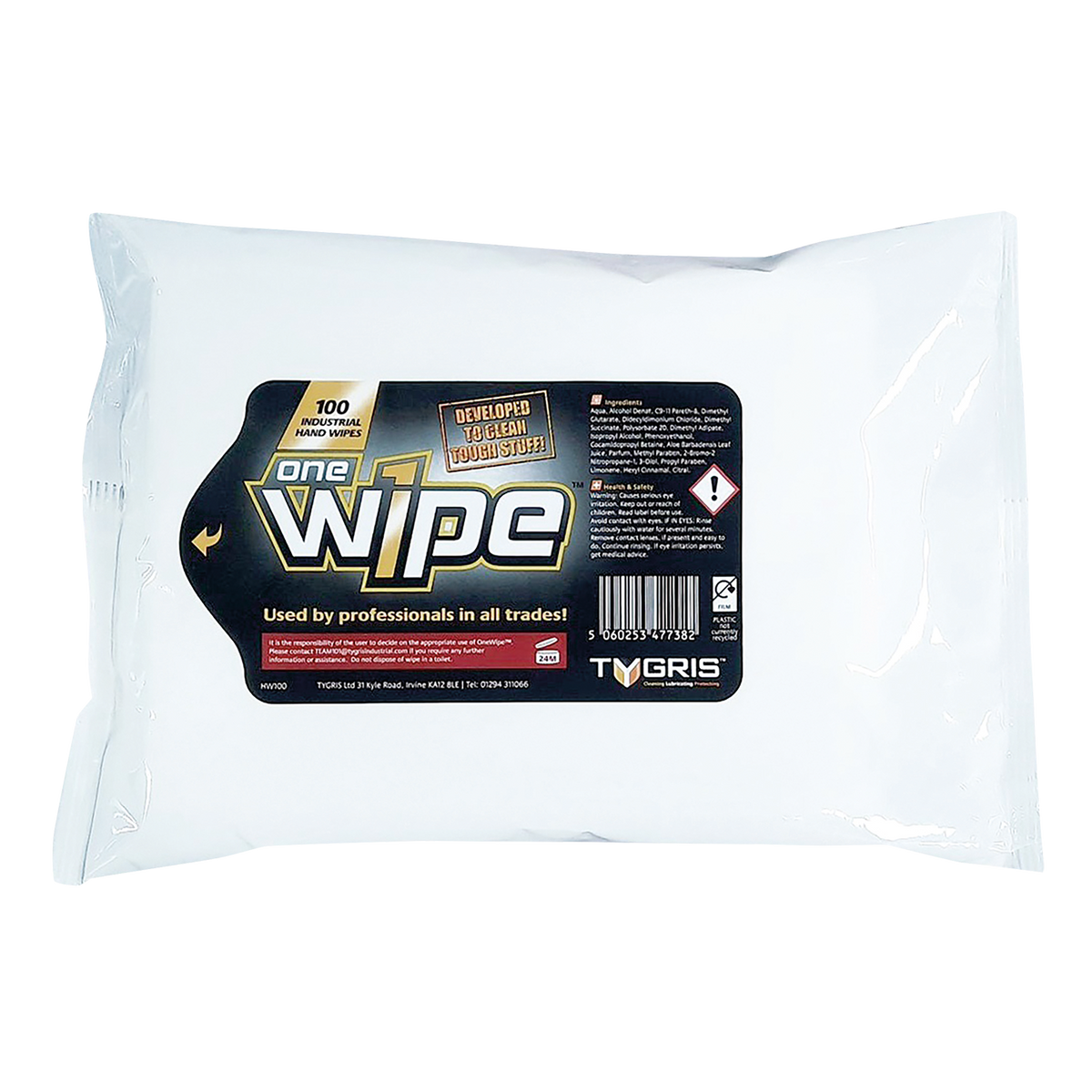 Tygris One Wipes 100 Sheet Pack Temp Prod HW-100 | FluidAirFittings