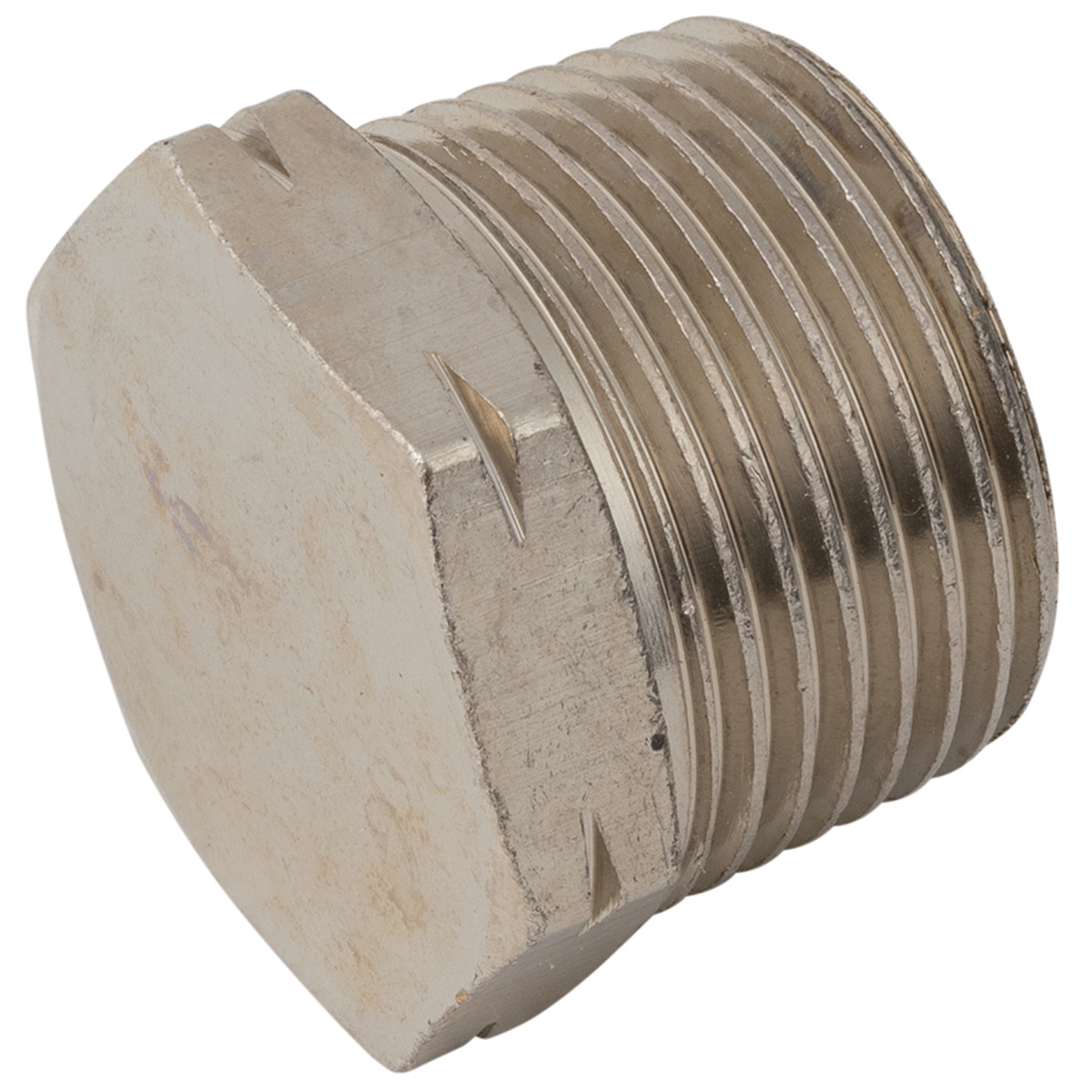 PBT4SNP - Hexagonal Solid Plug BSPT BSPT Male 1/4 — FluidAirFittings