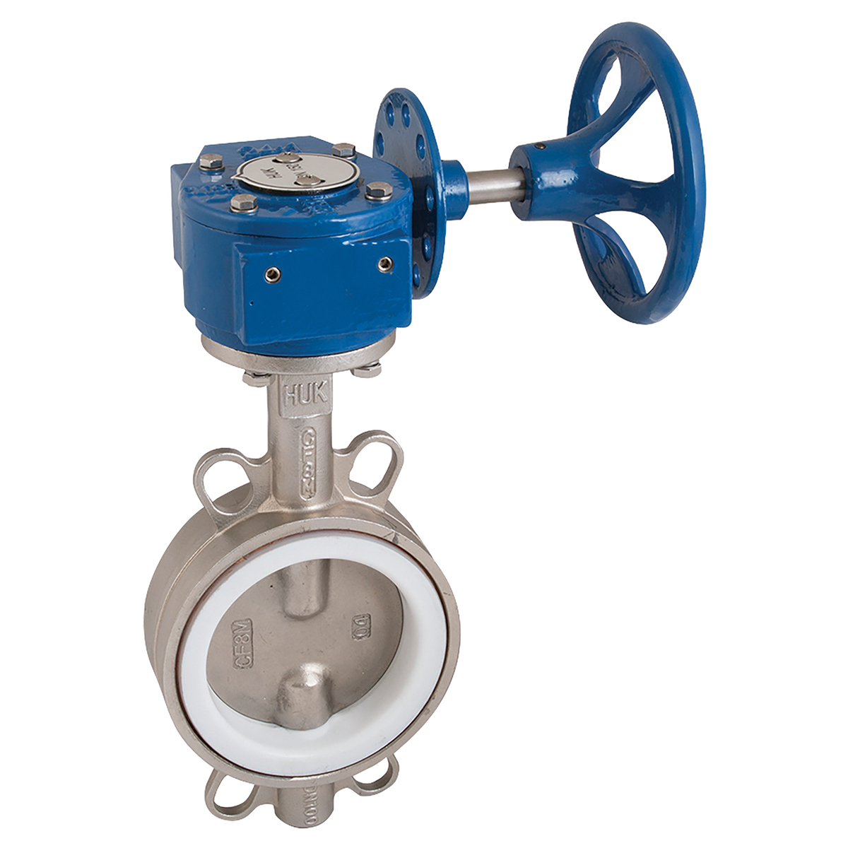 FT Pro - 2014WU 20G 12" Wafer Butterfly Valve SS/SS/PT+Silicone SS Gea