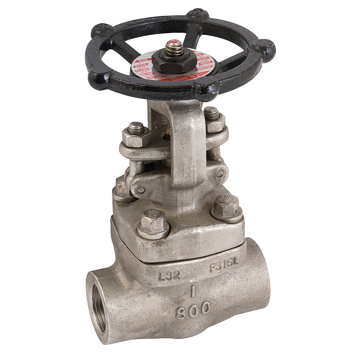 ICP Valves 1.1/4" SW 800 Gate Valve Hand Wheel Operated 316L SS GA800S