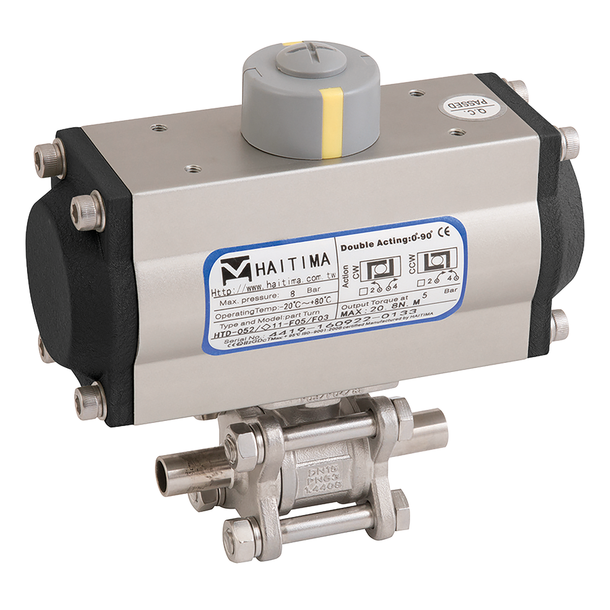 Haitima HDA 2012CD-12 - 1/2" O/Dbw Ss 3Pc C/F F/W Haitima Da Act ...