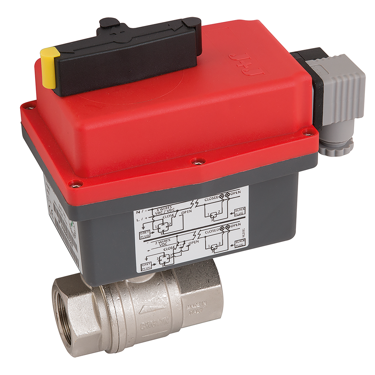 J+J, RuB Valves H10 6400-1 - 1" BSP Brs Wras Bv F/W J2H10 Hv Act ...