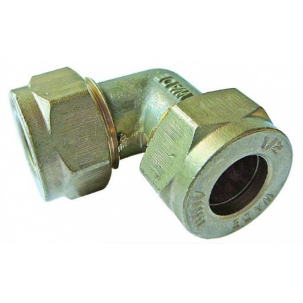 Wade Equivalent Brass Equal Elbow 1/8" Tube O/D 2000 | FluidAirFittings
